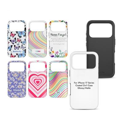 China Sublimation 3d 2 In 1 Coated Phone Case Blanks Matte Glossy For Iphone 17 Series Mobile Phone Cover for sale