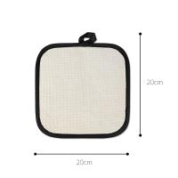 China Customized Linen Sublimation Pot Holder With Rubber Back Heat Resistant Placemat 8 Inch for sale
