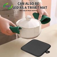 China Customized Linen Sublimation Pot Holder With Rubber Back Heat Resistant Placemat 8 Inch for sale