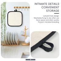 China Customized Linen Sublimation Pot Holder With Rubber Back Heat Resistant Placemat 8 Inch for sale