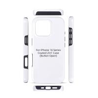China 3D Sublimation 2 In 1 Coated MagSafe Phone Case For Iphone 16 Heat Transfer Magnetic Phone Case for sale
