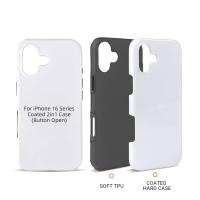 China 3D Sublimation 2 In 1 Coated MagSafe Phone Case For Iphone 16 Heat Transfer Magnetic Phone Case for sale