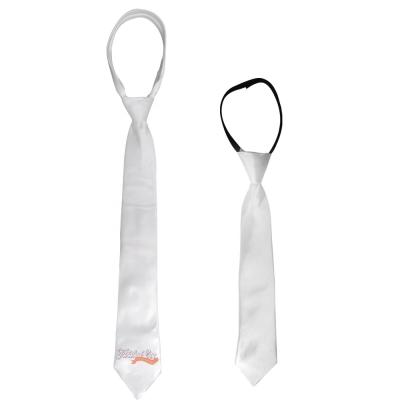 China Customized Blank White Silk Sublimation Necktie For kids And Adult for sale