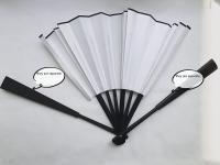 China Diy Custom Blank 8 Inch And 10 Inch Silk Sublimation Hand Fans For Heat Press for sale