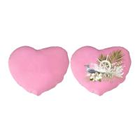 China Sublimation Heart Cushion Peach Skin Velvet Throw Sublimation Pillow Cover Blanks for sale