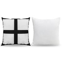 China Personalized DIY Blank Polyester 4 Panel Sublimation Pillow Case 16 Inch Blank Cushion Covers For Printing for sale