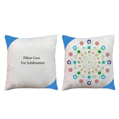 China Custom Print Double-Side Blank Sublimation Pillow Case 40*40CM Polyester Colored Corner Sublimation Pillow Blanks for sale