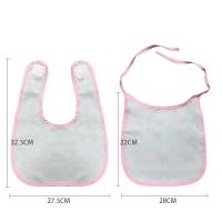 China Custom Printing Logo Sublimation Baby Bib With Velcro Blanks for sale