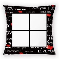 China Printable Sublimation Cushions Blank Love Pillow Case For Valentine'S Gift for sale