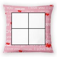 China Printable Sublimation Cushions Blank Love Pillow Case For Valentine'S Gift for sale