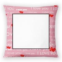 China Printable Sublimation Cushions Blank Love Pillow Case For Valentine'S Gift for sale
