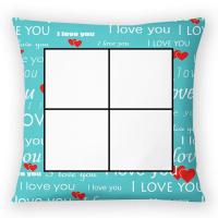China Printable Sublimation Cushions Blank Love Pillow Case For Valentine'S Gift for sale