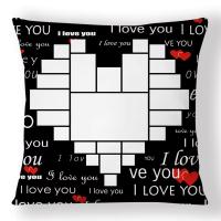 China Sublimation Textiles DIY I Love You Pillow Cases Wholesale Sublimation Pillow Cover Blanks for sale
