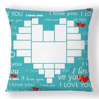 China Sublimation Textiles DIY I Love You Pillow Cases Wholesale Sublimation Pillow Cover Blanks for sale