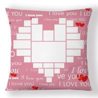 China Sublimation Textiles DIY I Love You Pillow Cases Wholesale Sublimation Pillow Cover Blanks for sale