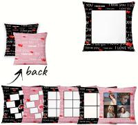 China Sublimation Textiles DIY I Love You Pillow Cases Wholesale Sublimation Pillow Cover Blanks for sale