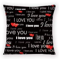 China Sublimation Blank I Love You Short Floss Sublimation Pillowcases Diy Valentine'S Day Birthday Gifts for sale