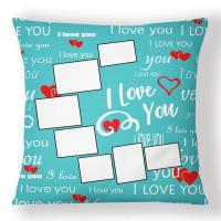 China Sublimation Blank I Love You Short Floss Sublimation Pillowcases Diy Valentine'S Day Birthday Gifts for sale
