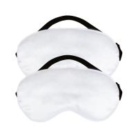 China DIY Personalized Double-Sided White Silk Sublimation Eye Mask Sleep Mask for sale