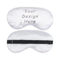 China DIY Personalized Double-Sided White Silk Sublimation Eye Mask Sleep Mask for sale