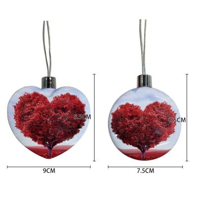 China Custom Print Photo Sublimation Christmas Ornament PC Coated Sublimation Blank Ornaments Pendants for sale