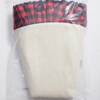 China DIY Custom Printing Linen Christmas Tree Skirt Mat 144CM Sublimation Blank Ruffles Buffalo Plaid Christmas Tree Skirt for sale