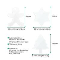 China Christmas Gingerbread Man Xmas Tree Hanging Decoration Blanks Glass Sublimation Christmas Ornament for sale