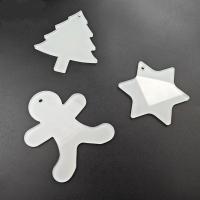 China Christmas Gingerbread Man Xmas Tree Hanging Decoration Blanks Glass Sublimation Christmas Ornament for sale