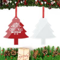 China Christmas Gingerbread Man Xmas Tree Hanging Decoration Blanks Glass Sublimation Christmas Ornament for sale