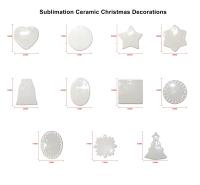 China Personalized Christmas Ornaments With Photo Different Shapes Ceramic Sublimation Ornaments for sale