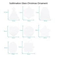 China Blanks Clear Xmas Tree Hanging Ornament Decorations Glass Sublimation Christmas Ornaments for sale