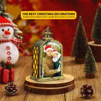 China Custom Blanks Christmas Lantern Hanging Led Garden Decorative Storm Light Sublimation Lanterns for sale