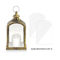 China Custom Blanks Christmas Lantern Hanging Led Garden Decorative Storm Light Sublimation Lanterns for sale