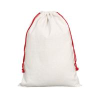 China Custom Logo Linen Sublimation Drawstring Bag Santa Sacks Sublimation Blank Christmas Gift Bags for sale