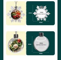 China High Clear Plastic 9cm Large Blank Round Sublimation Christmas Ball Hanging Ornament for sale
