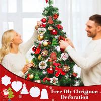 China DIY Custom White Blanks Sublimation PBT Plastic Christmas Ornaments personalized christmas ball ornaments with picture for sale