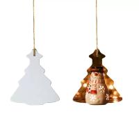 China DIY Custom White Blanks Sublimation PBT Plastic Christmas Ornaments personalized christmas ball ornaments with picture for sale