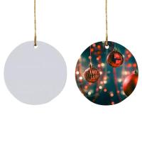 China DIY Custom White Blanks Sublimation PBT Plastic Christmas Ornaments personalized christmas ball ornaments with picture for sale