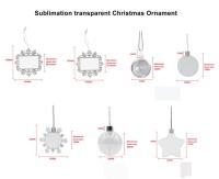 China Personalised Christmas Tree Decorations Plastic Sublimation Snowflake Blank Sublimation Christmas Ornaments for sale