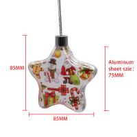 China Blank Sublimation Christmas Tree Ornaments Transparent Plastic Star Sublimation Christmas Ornament for sale