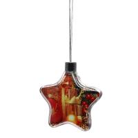 China Blank Sublimation Christmas Tree Ornaments Transparent Plastic Star Sublimation Christmas Ornament for sale