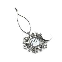 China Diy Printable Blank Metal Sublimation Christmas Hanging Snowflake Ornament Sublimation Tree Decorations for sale