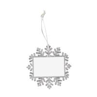 China Personalised Christmas Tree Decorations Plastic Sublimation Snowflake Blank Sublimation Christmas Ornaments for sale