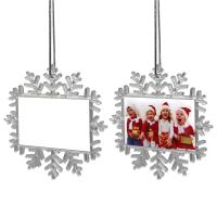 China Personalised Christmas Tree Decorations Plastic Sublimation Snowflake Blank Sublimation Christmas Ornaments for sale