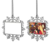 China Sublimation Christmas Ornaments Blank High Transparent Plastic Snowflake Christmas Ornaments Sublimation for sale