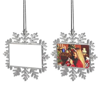China Sublimation Christmas Ornaments Blank High Transparent Plastic Snowflake Christmas Ornaments Sublimation for sale