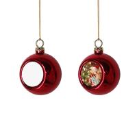 China Personalised Sublimation Plastic Christmas Balls Custom Christmas Tree Balls for sale