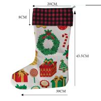 China Custom Blank White Linen Sublimation Christmas Stockings for sale