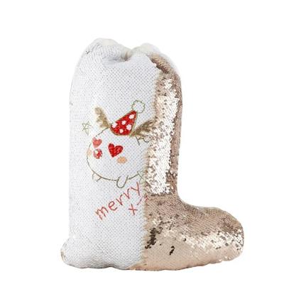 China Sublimation Christmas Stockings Custom Printing Logo Sublimation Sequin Stocking for sale