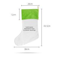 China Blank Patchwork Color Sublimation Christmas Stockings For Christmas Eve And Holiday Ornaments for sale